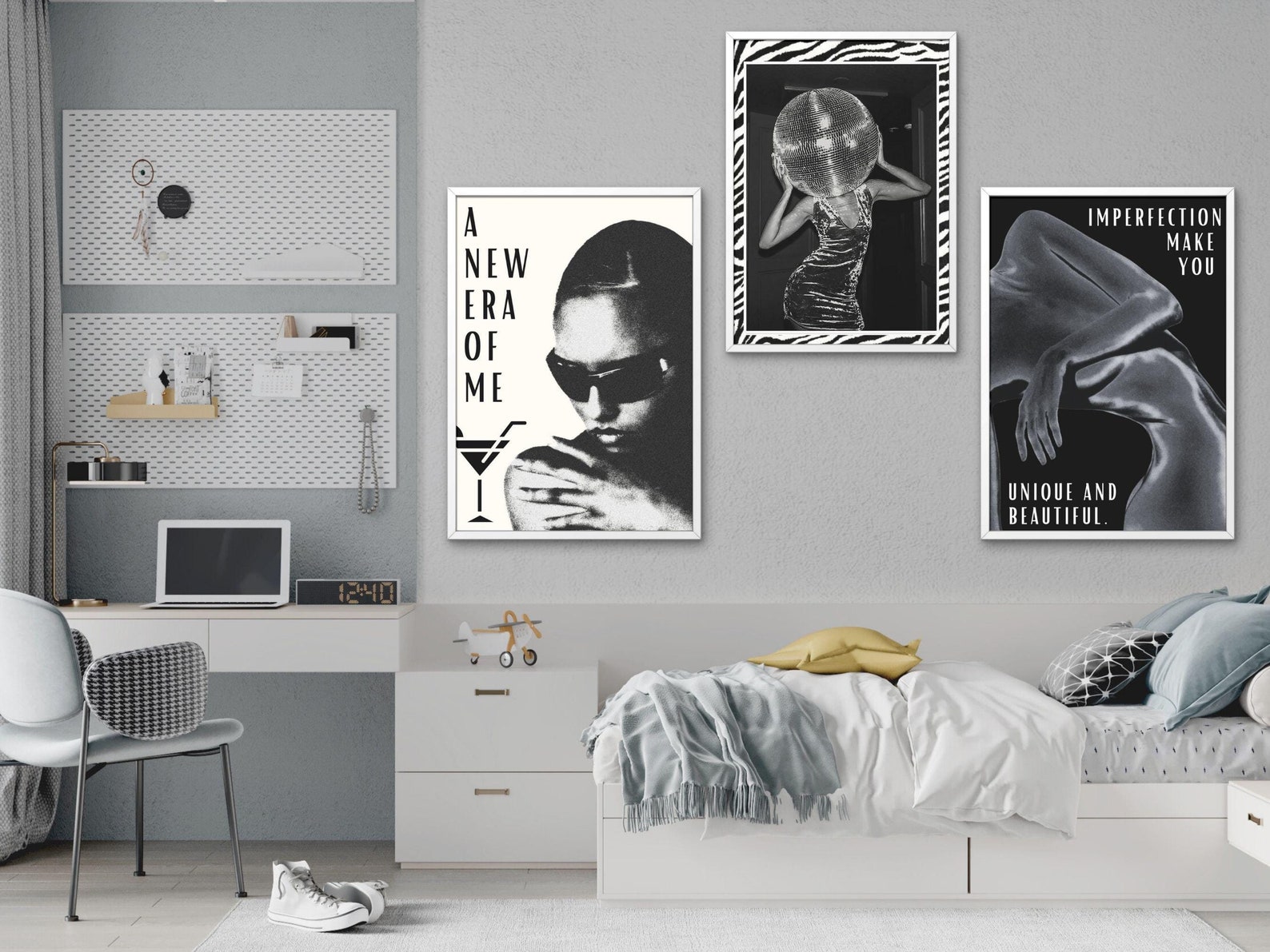 Retro Preppy Wall Art Set of 15 – Trendy Posters for College Apartment ...