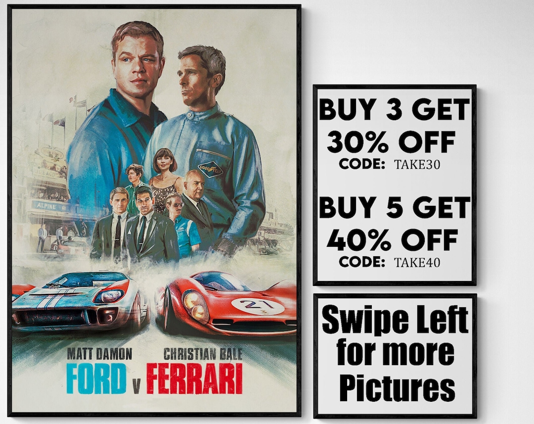 Ford Vs Ferrari Movie/show Poster Wall Art Printed & Shipped 1103 - Etsy UK