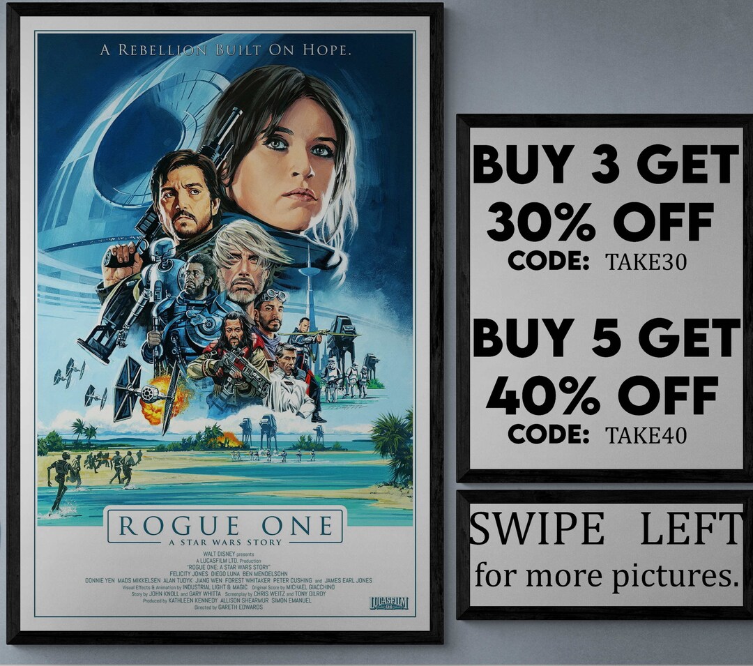 Star Wars Rogue One Movie/show Poster Wall Art Printed & Shipped 539 - Etsy