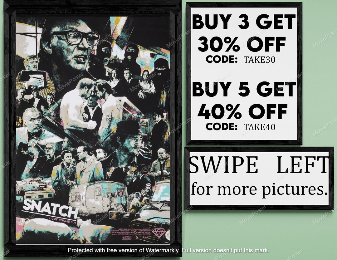 Snatch Movie/show Poster Wall Art Printed & Shipped 244 - Etsy