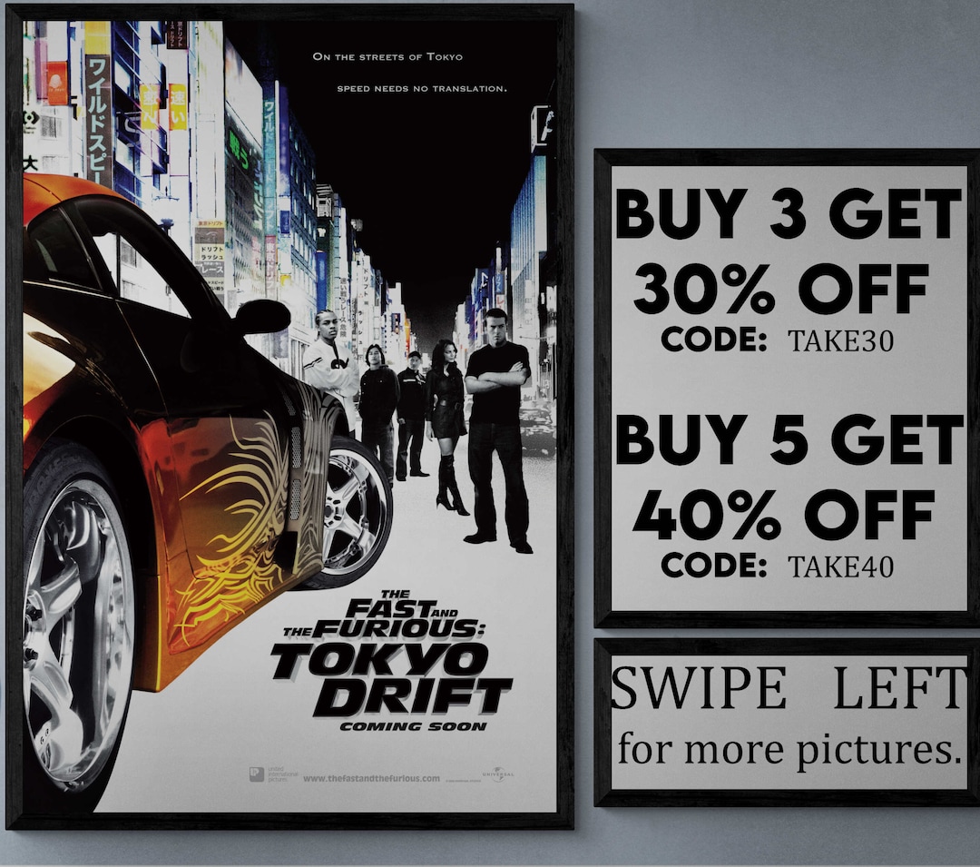 Fast and Furious Movie/show Poster Wall Art Printed & Shipped 1004 - Etsy