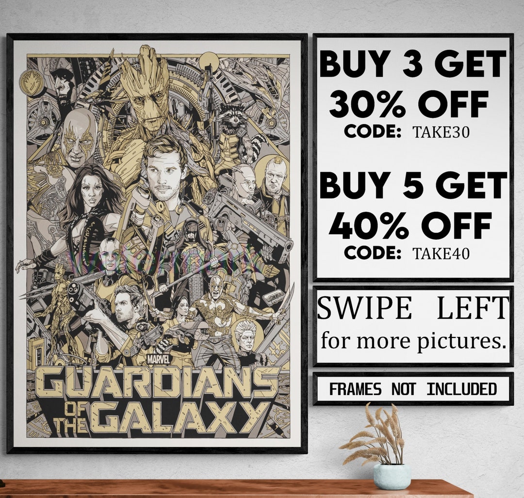 Guardians of the Galaxy Movie/show Poster Wall Art Printed & Shipped ...