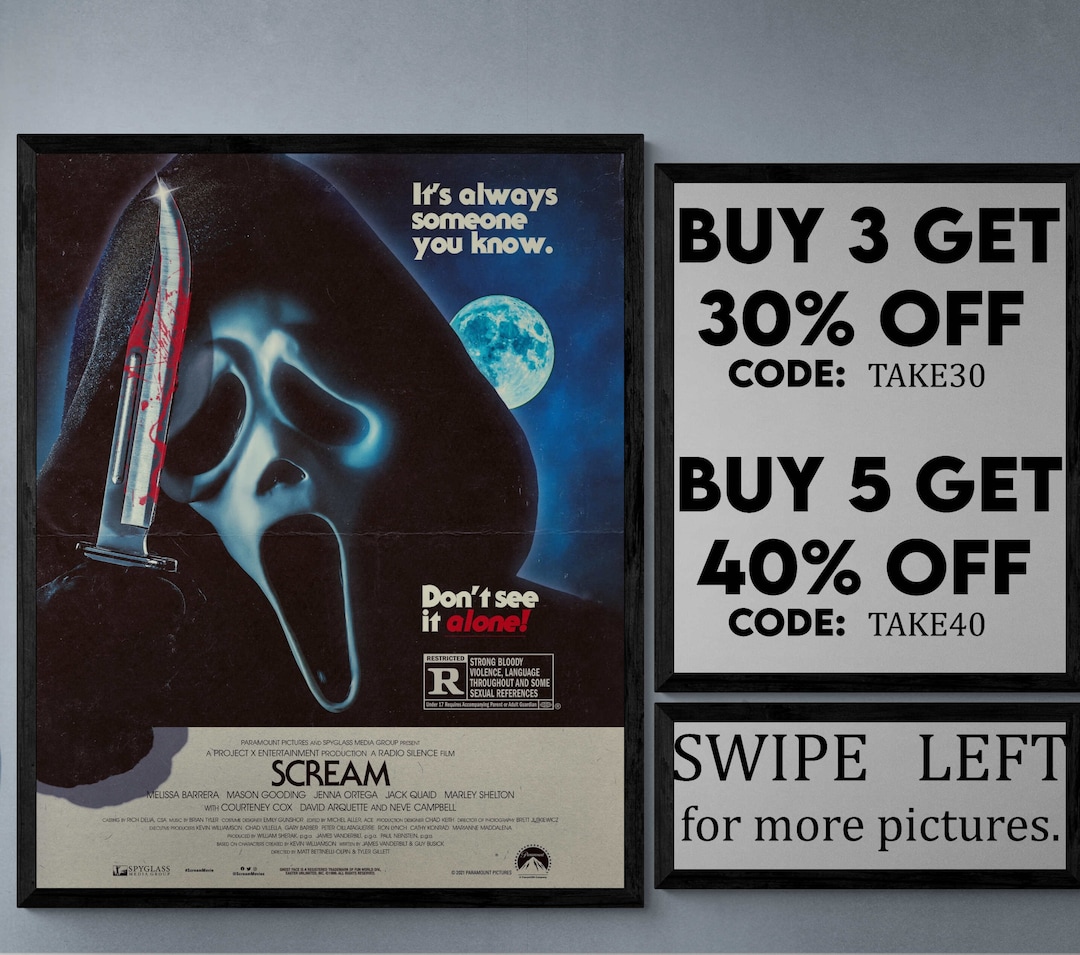 Scream Movie/show Poster Wall Art Printed & Shipped 669 - Etsy