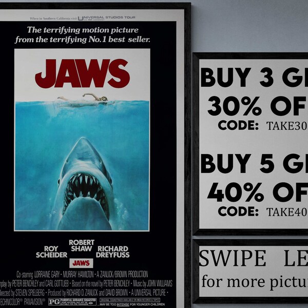 Jaws Poster - Etsy