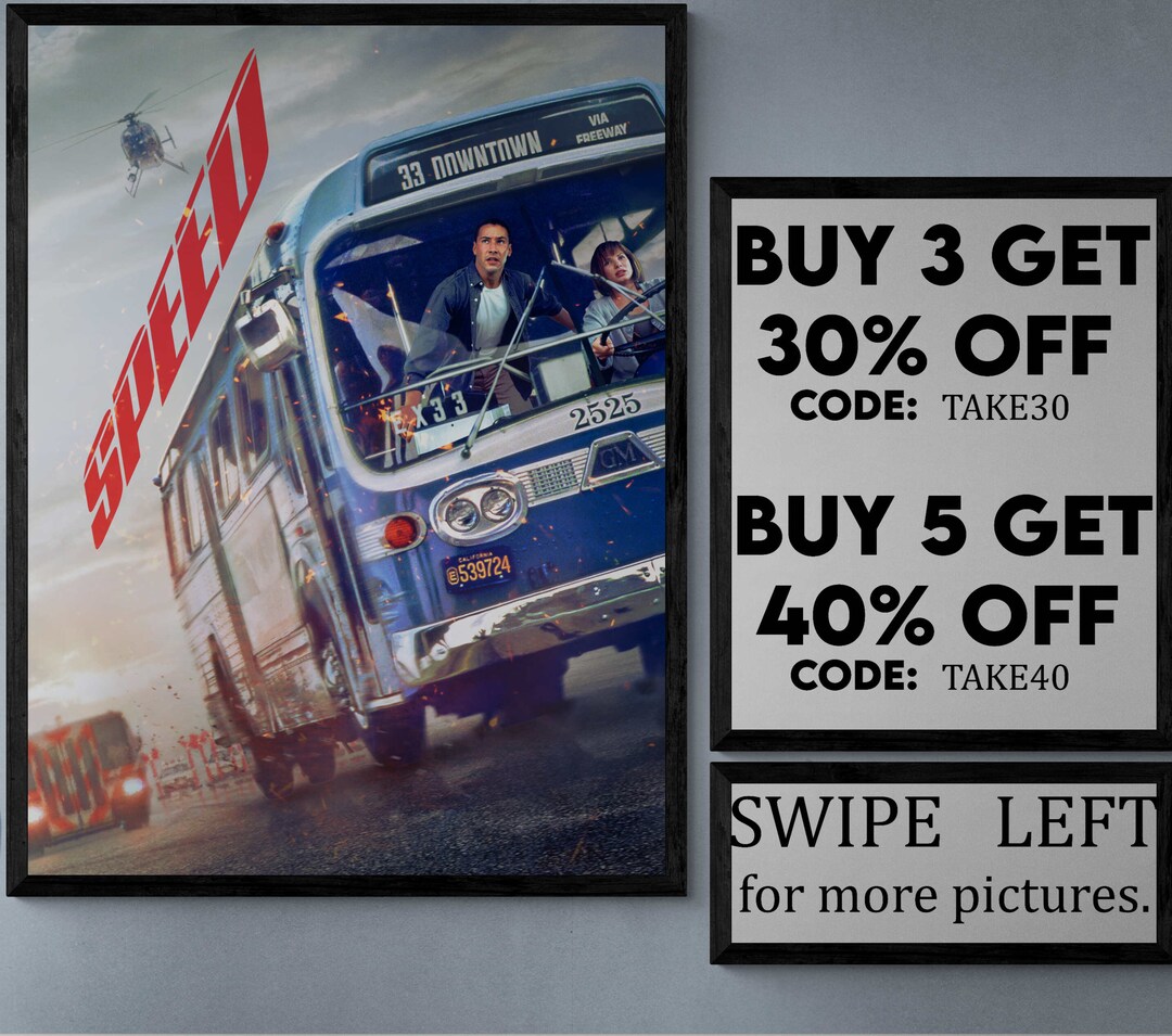 Speed Movie/show Poster Wall Art Printed & Shipped 1044 - Etsy
