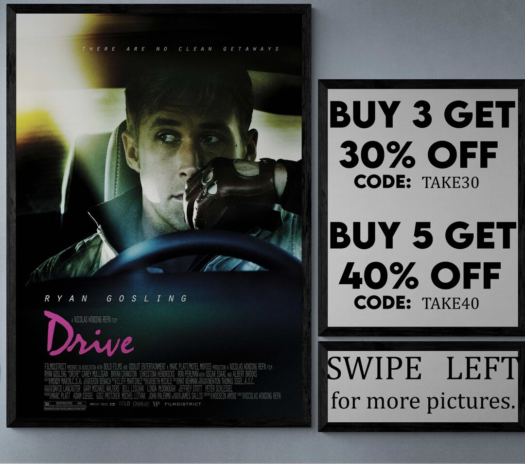 Drive Movie/show Poster Wall Art Printed & Shipped 765 - Etsy