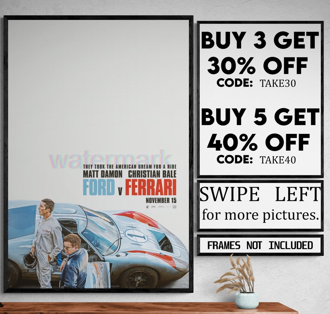Ford Vs Ferrari Movie/show Poster Wall Art Printed & Shipped 1613 - Etsy UK