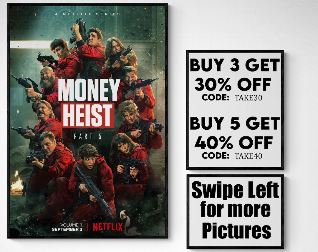 Money Heist Movie/show Poster Wall Art Printed & Shipped 1121 - Etsy