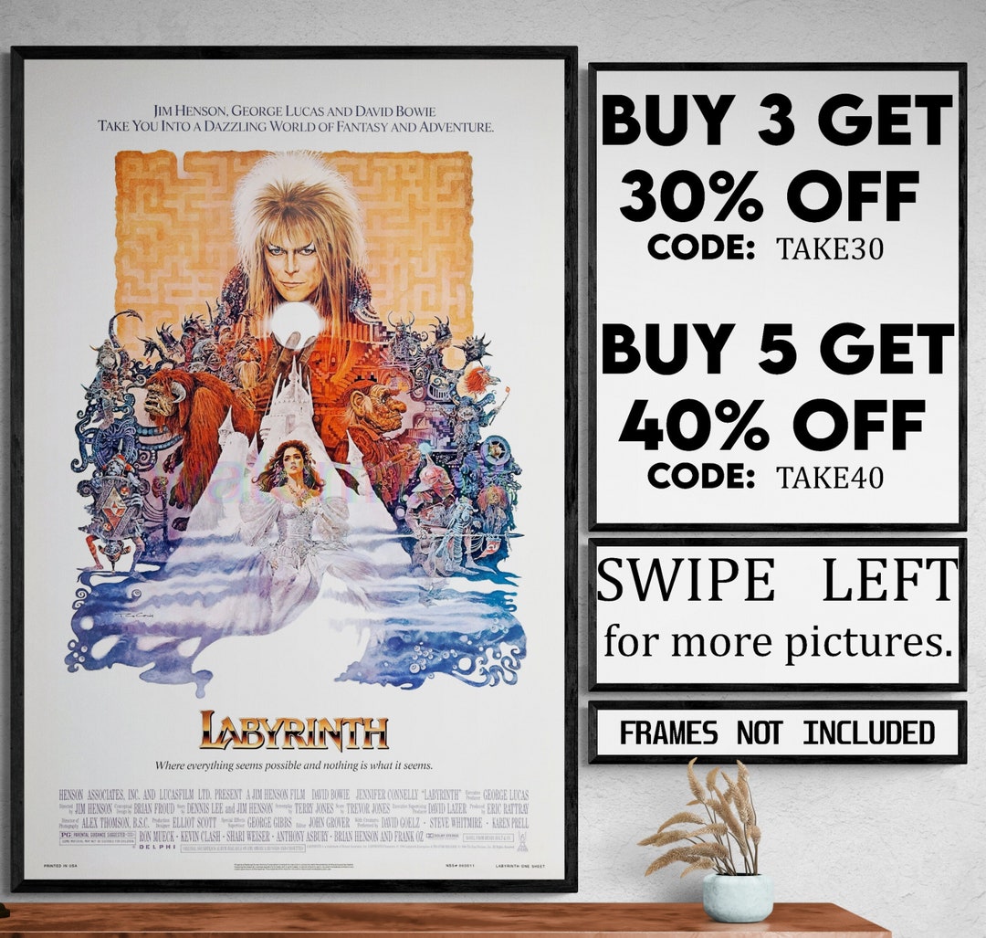 Labyrinth Movie/show Poster Wall Art Printed & Shipped 1624 - Etsy
