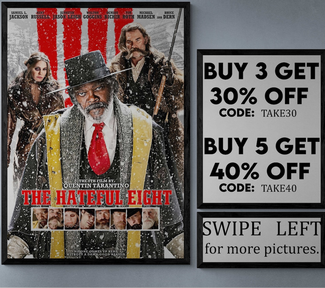 The Hateful Eight Movie/show Poster Wall Art Printed & - Etsy