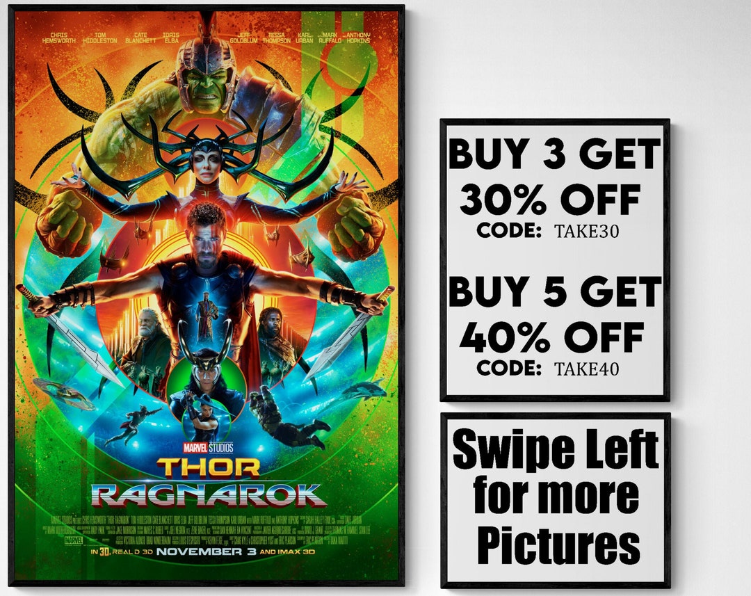 Thor ragnarok art mural daffiche de film / spectacle - Etsy France
