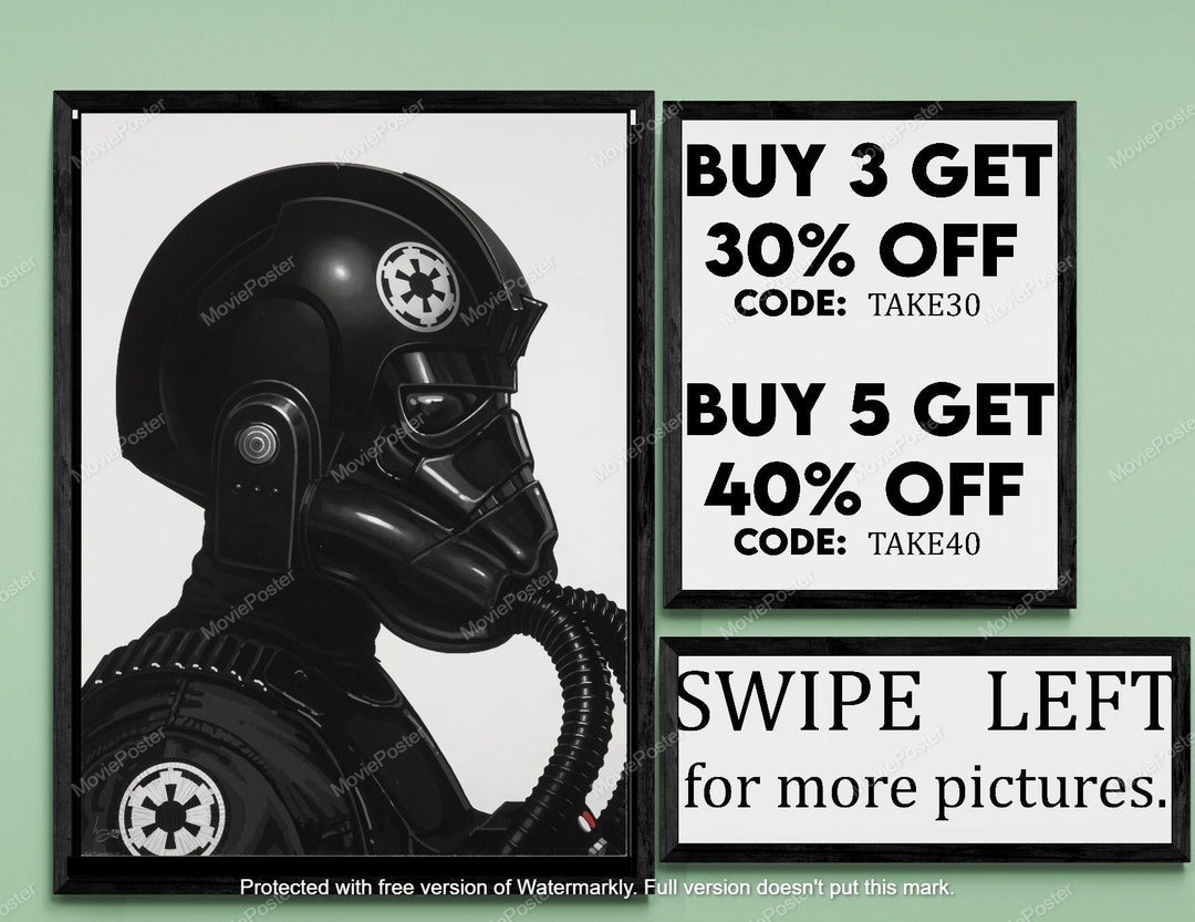 Star Wars Tie Fighter Movie/show Poster Wall Art Printed & - Etsy