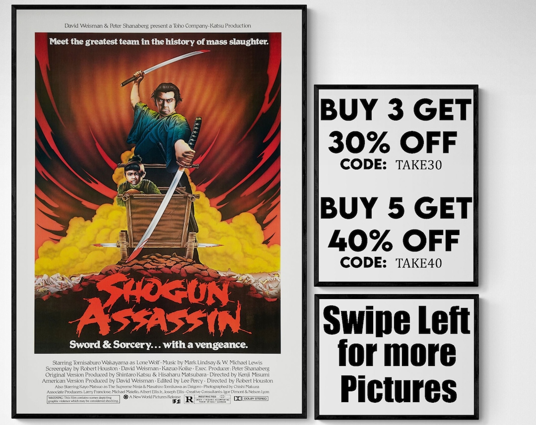 Shogun Assassin Movie/show Poster Wall Art Printed & Shipped 1114 - Etsy