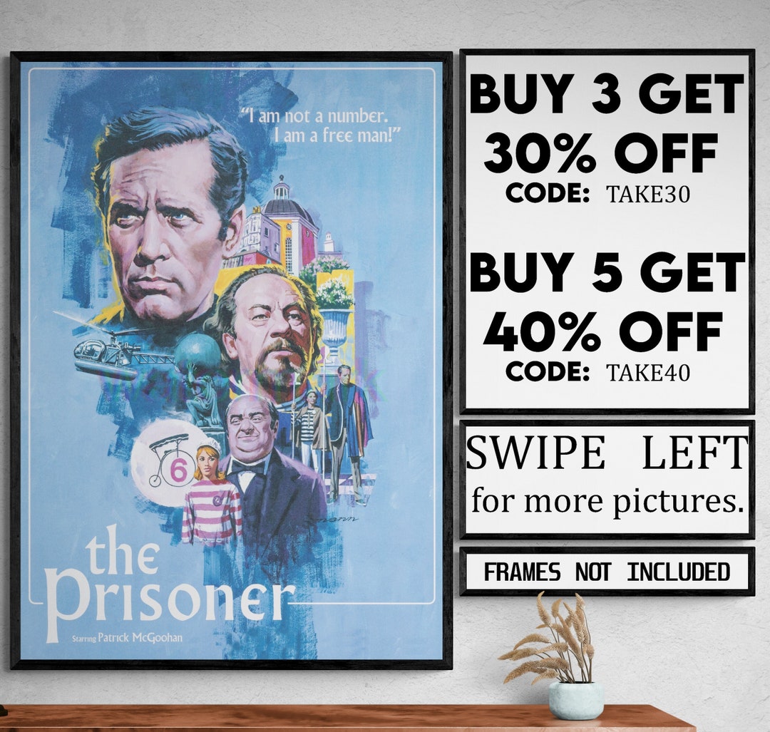 The Prisoner Movie/show Poster Wall Art Printed & Shipped 1794 - Etsy
