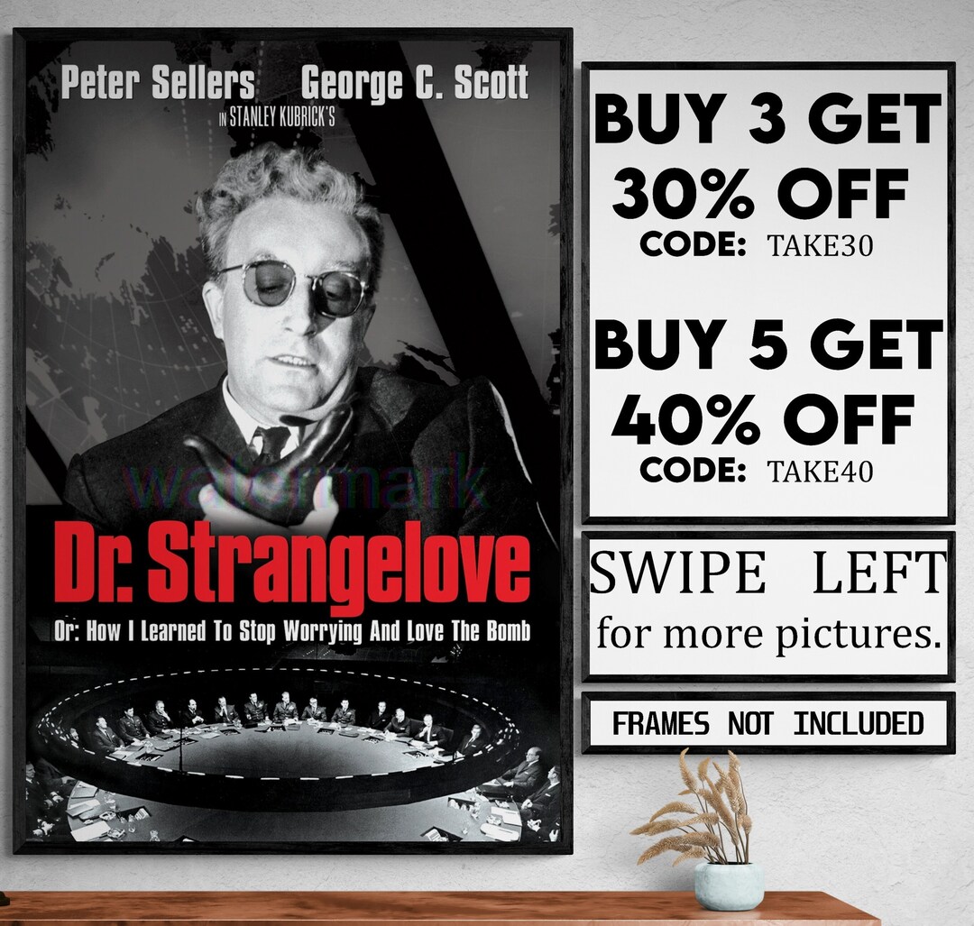 Dr Strangelove Movie/show Poster Wall Art Printed & Shipped 1798 - Etsy
