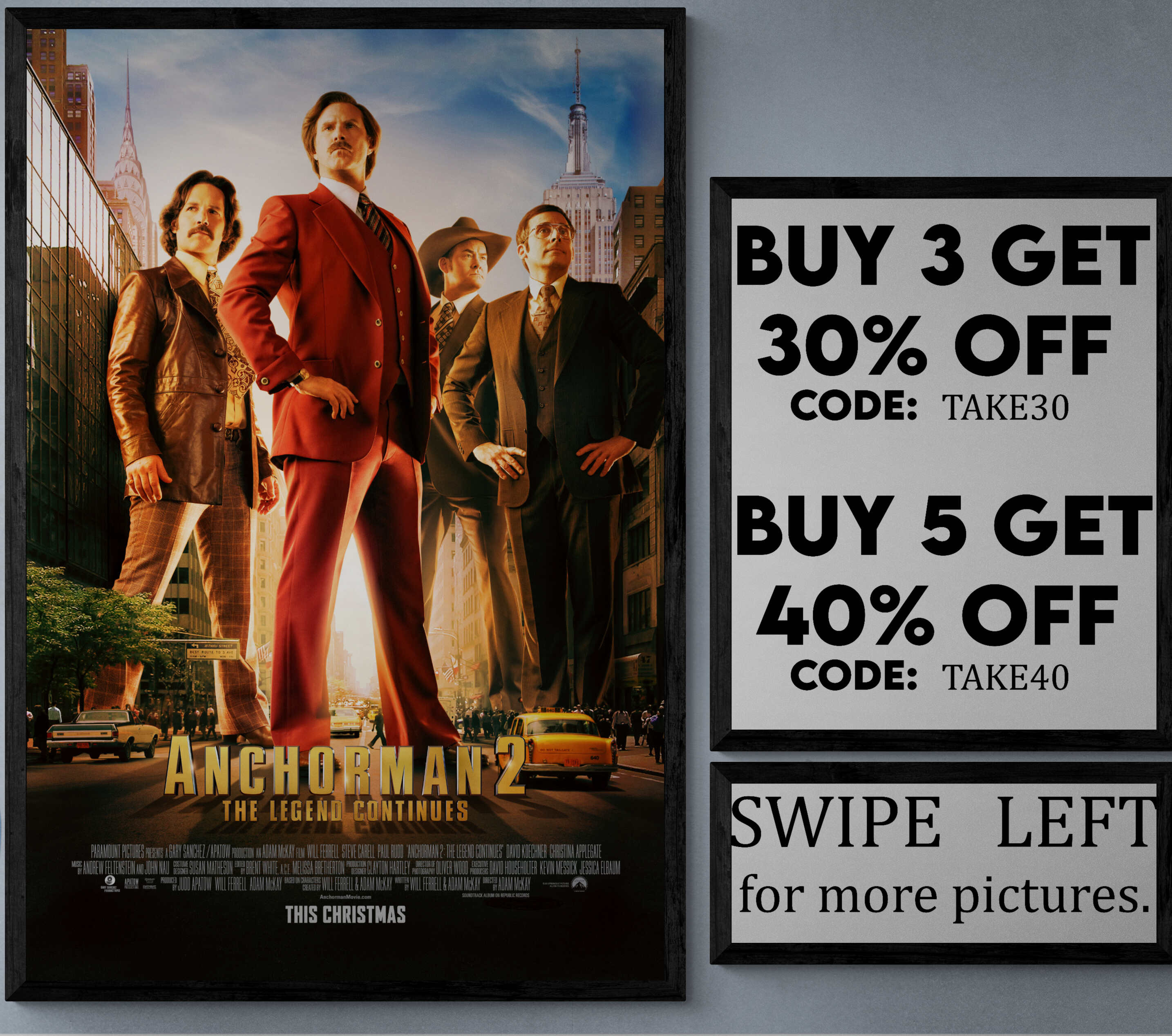 Anchorman 2 Minimalist Poster