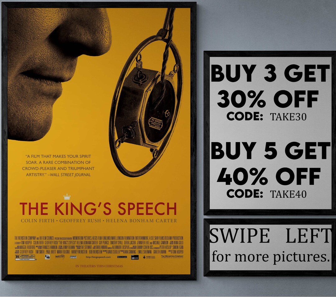 The Kings Speech Movie/show Poster Wall Art Printed & - Etsy