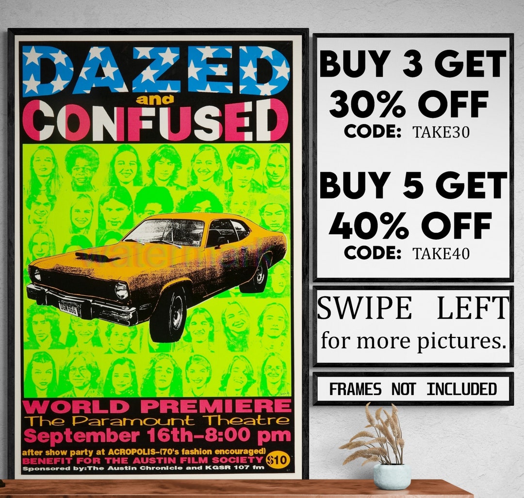 Dazed and Confused Movie/show Poster Wall Art Printed & Shipped 1500 - Etsy