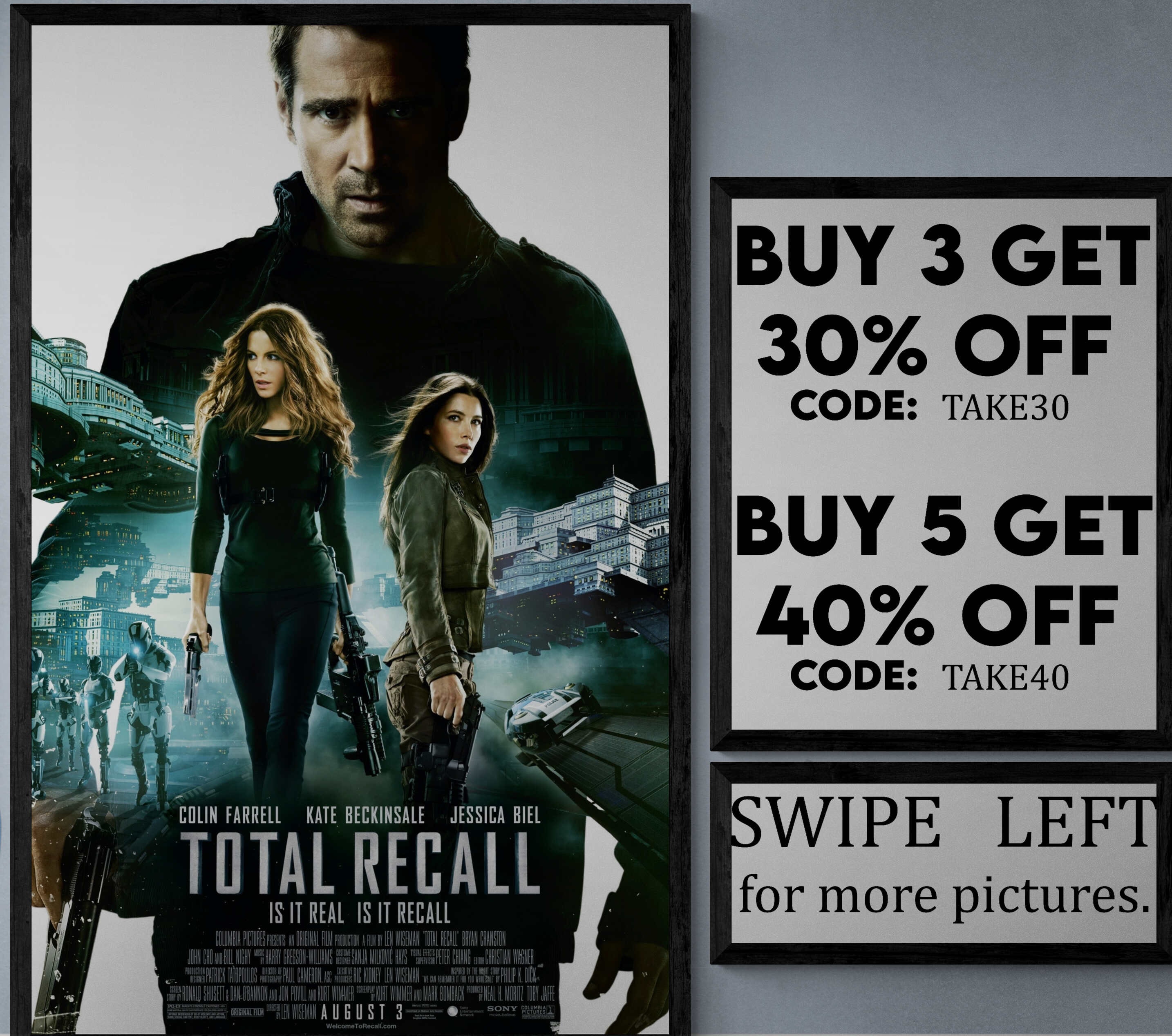 Kate Beckinsale Total Recall Poster