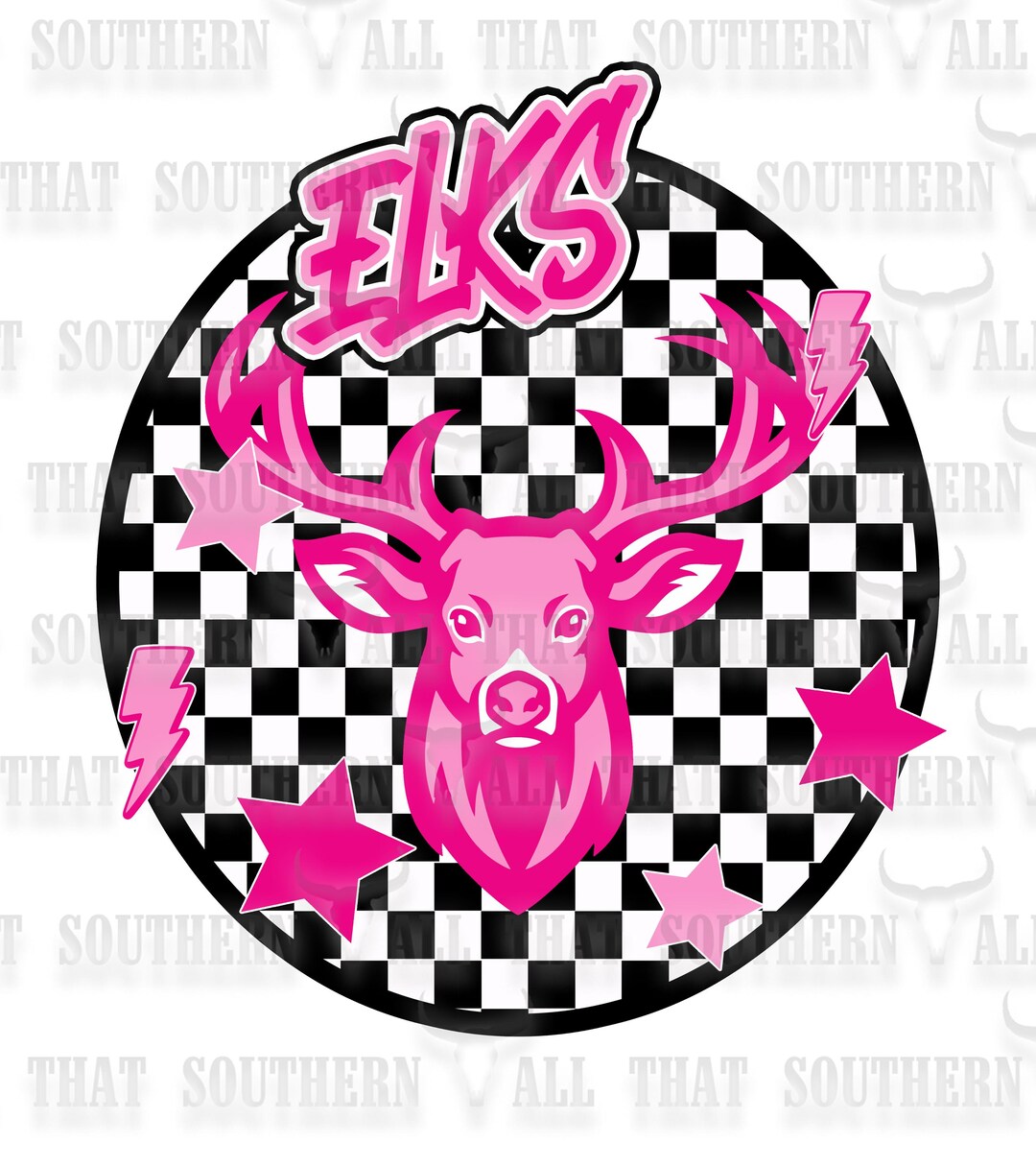 Retro Pink Out Elks Png ( Digital Download Only) - Etsy