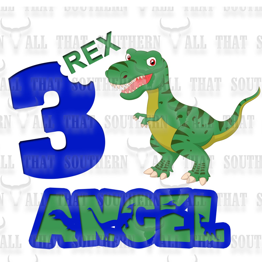 3-rex Birthday Png (digital Download Only) - Etsy