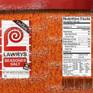 Lawry's Seasoned Salt Design PNG (digital Download Only) - Etsy