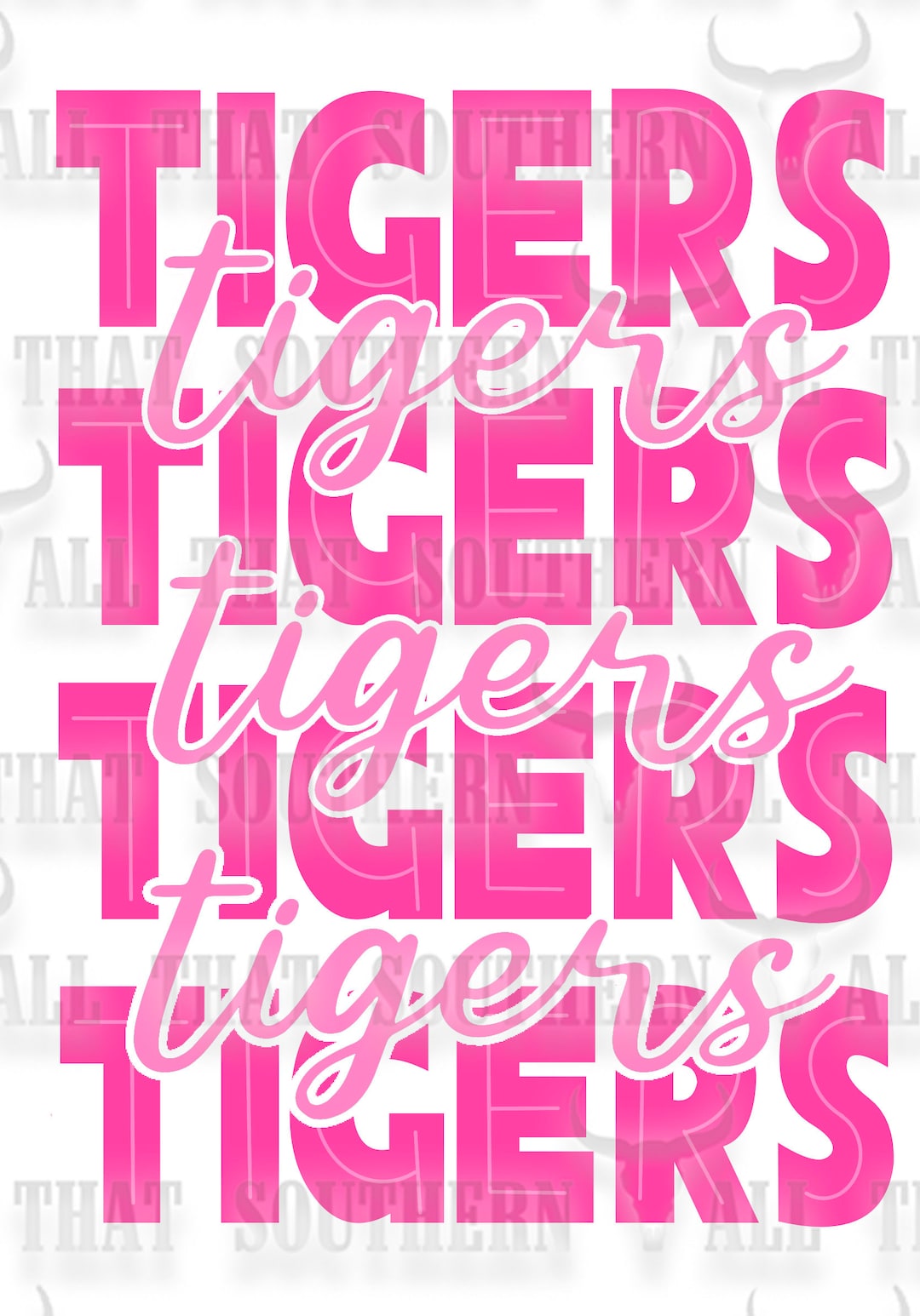 Tigers Breast Cancer Awareness Png (digital Download Only) - Etsy