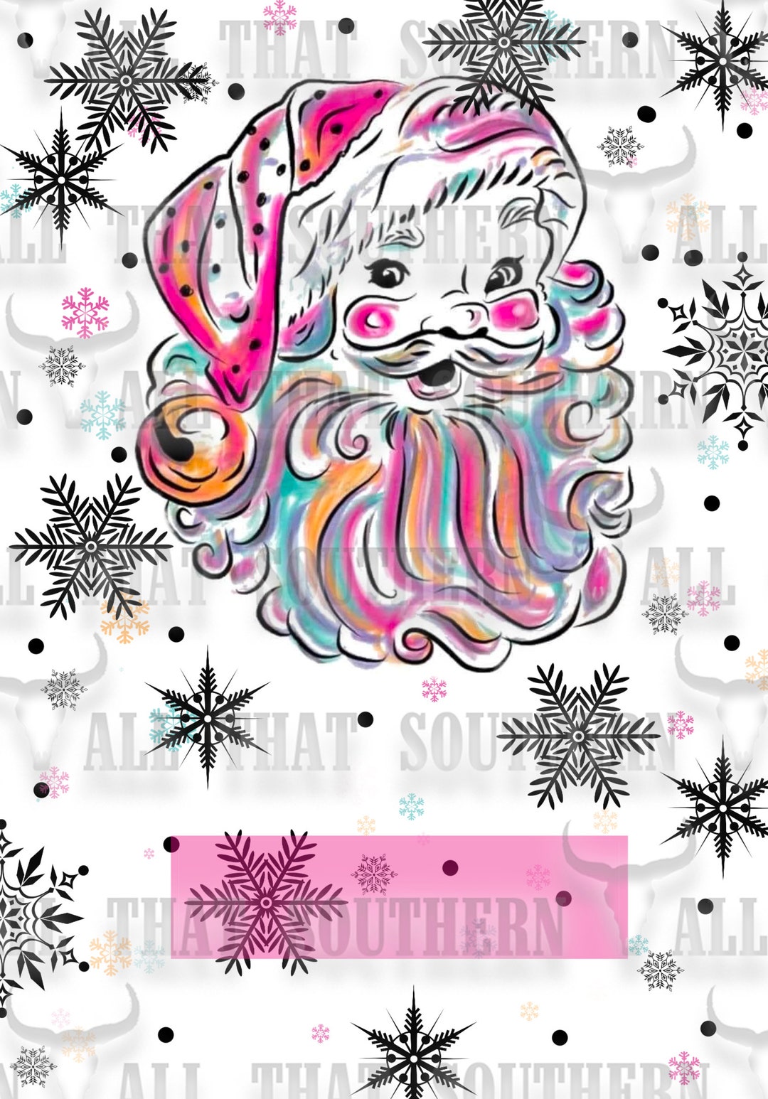 MONEY CARD Pink Santa PNG File (digital Download Only) Christmas - Etsy
