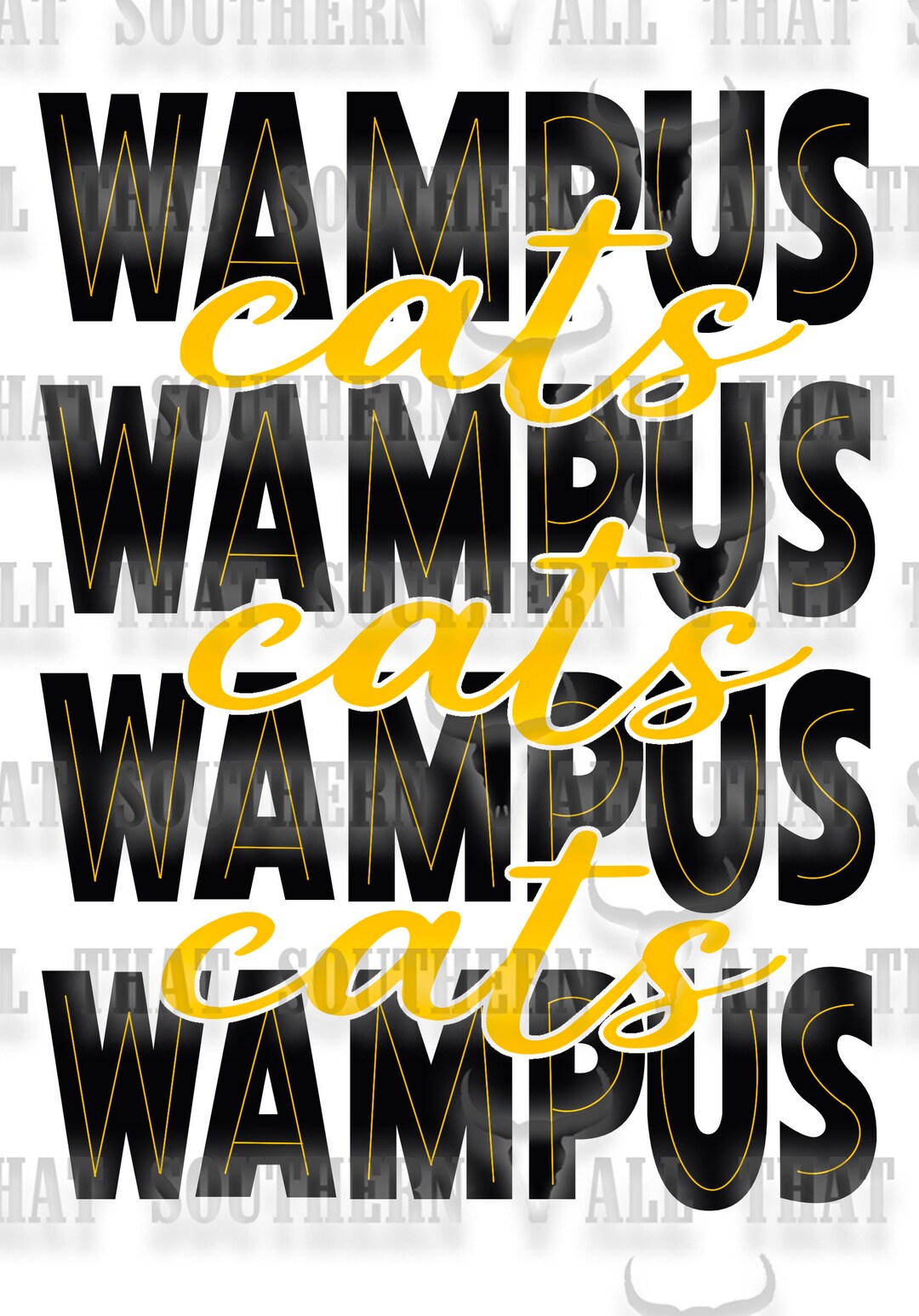 Wampus Cats Png School Mascot (digital Download Only) for Sublimation ...