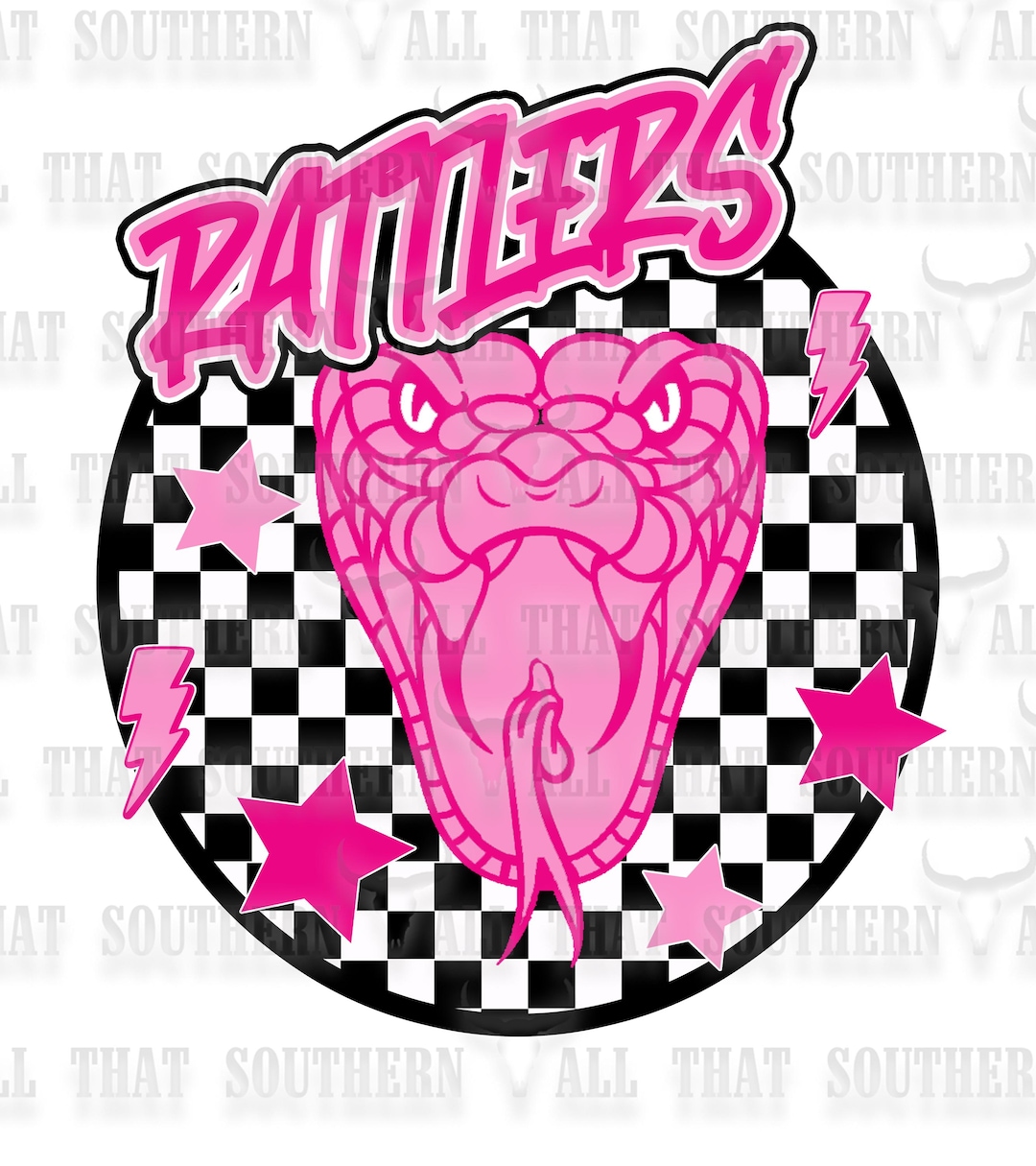 Retro Pink Out Rattlers Png ( Digital Download Only) - Etsy