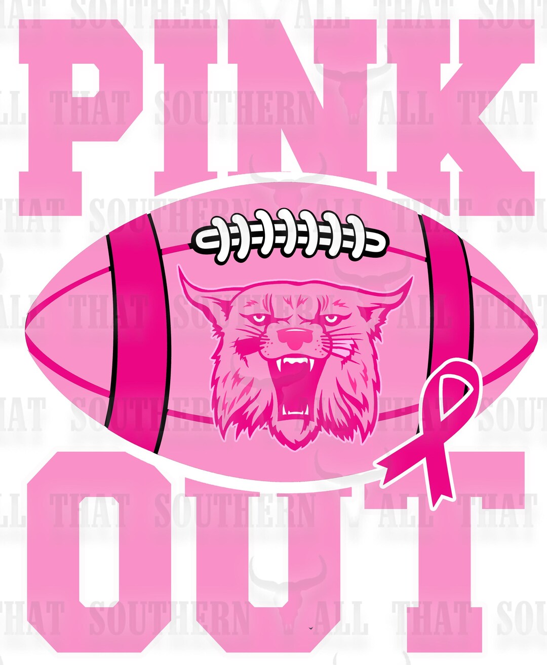 Pink Out Football Wildcats Png (digital Download Only) - Etsy