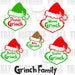 Grinch Family Clipart Png/svg (digital Download Only) - Etsy