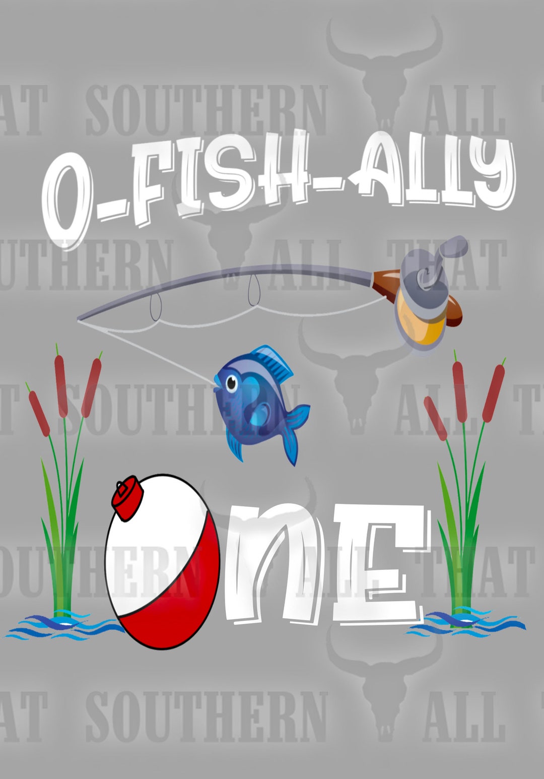 O-fish-ally ONE Png (WHITE) (digital Download Only) for Sublimation - Etsy