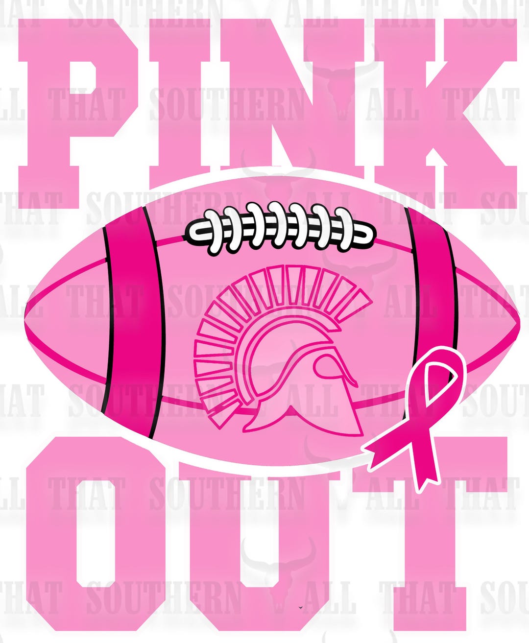 Pink Out Football Trojans Png (digital Download Only) - Etsy