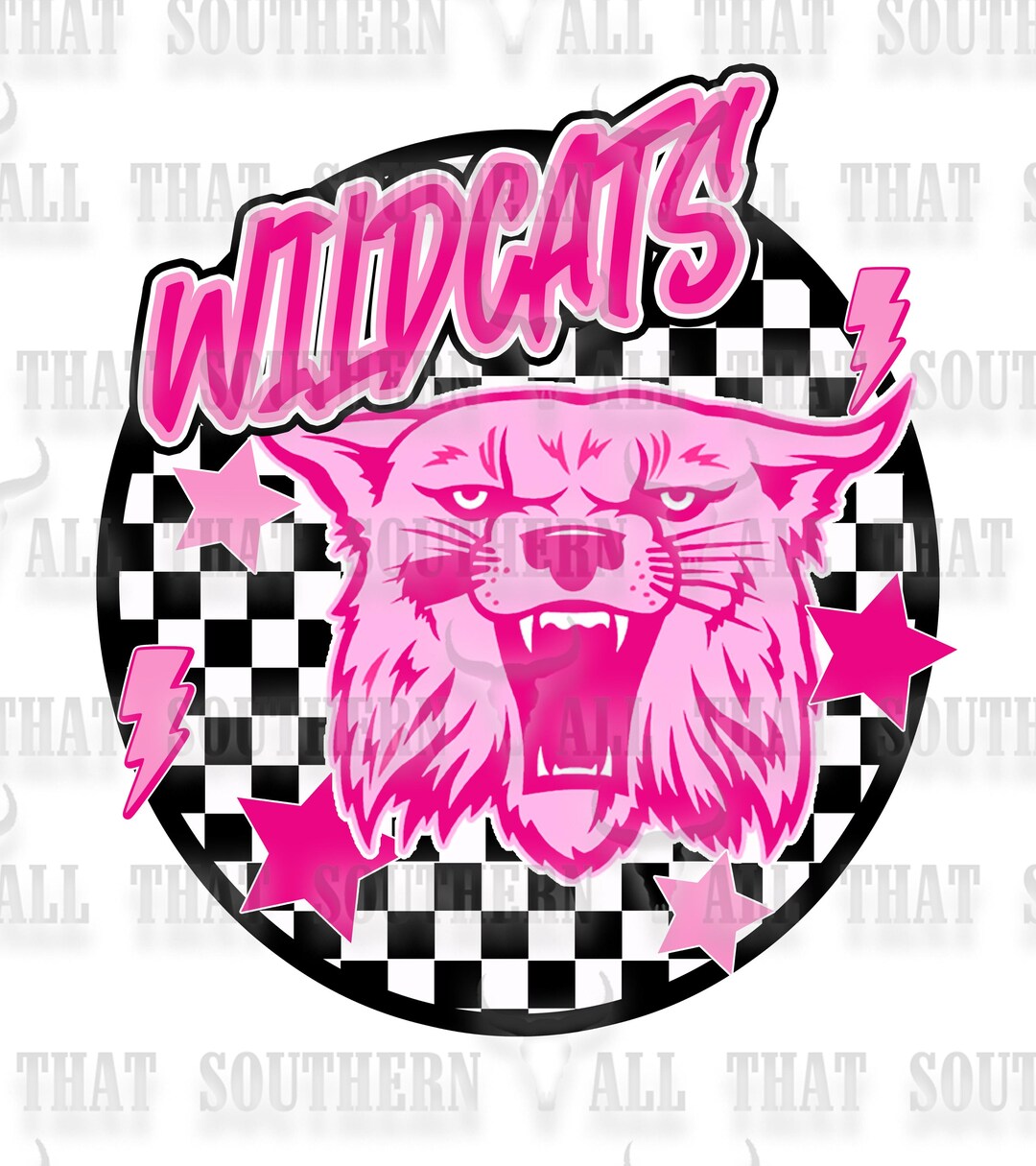 Retro Pink Out Wildcats Png ( Digital Download Only) - Etsy