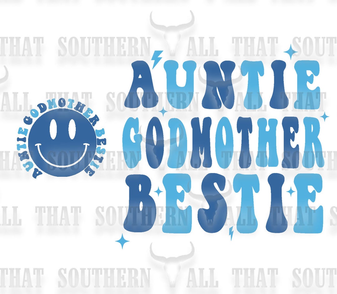 Auntie Godmother Bestie Groovy Png (digital Download Only) - Etsy