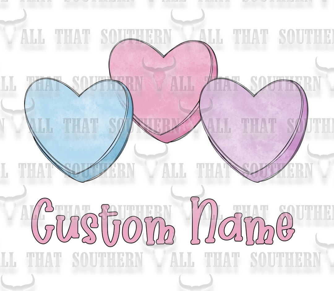 Custom Candy Heart Names Psd File Photoshop (digital Download Only) - Etsy
