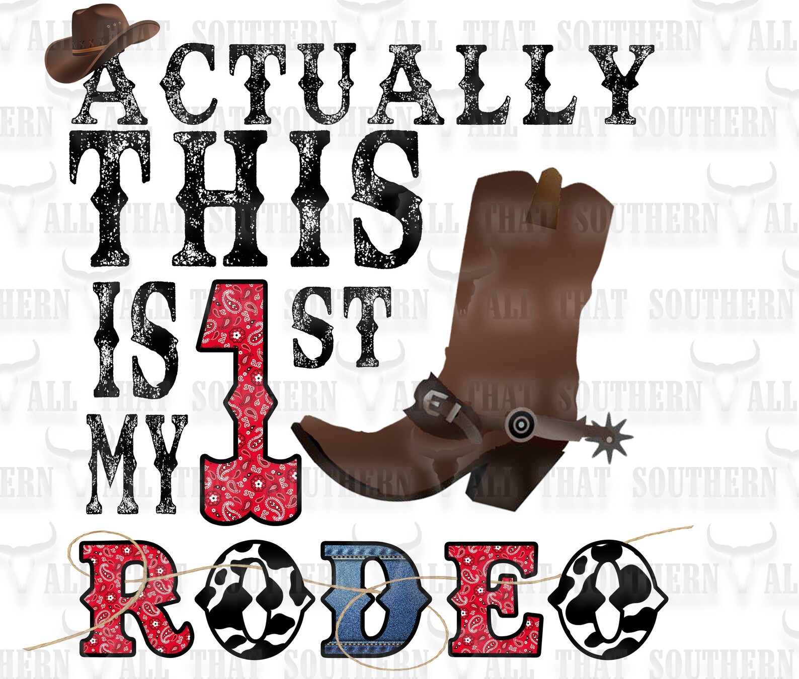 First Rodeo Birthday Png digital Download Only for Sublimation - Etsy