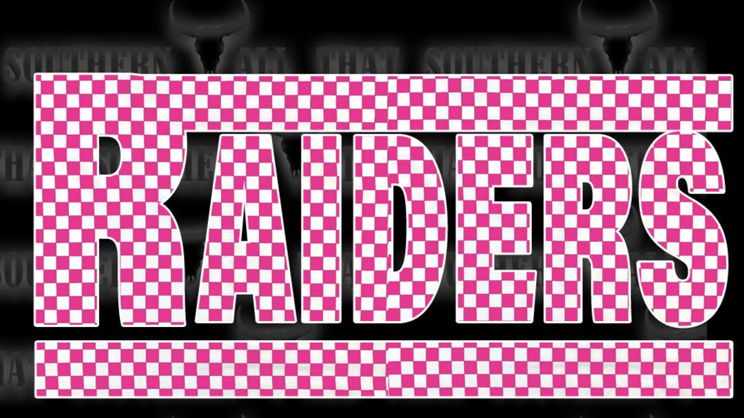 Pink Checkered Raiders Png Breast Cancer. Pinkout ( Digital Download ...