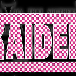 Pink Checkered Raiders Png Breast Cancer. Pinkout ( Digital Download ...
