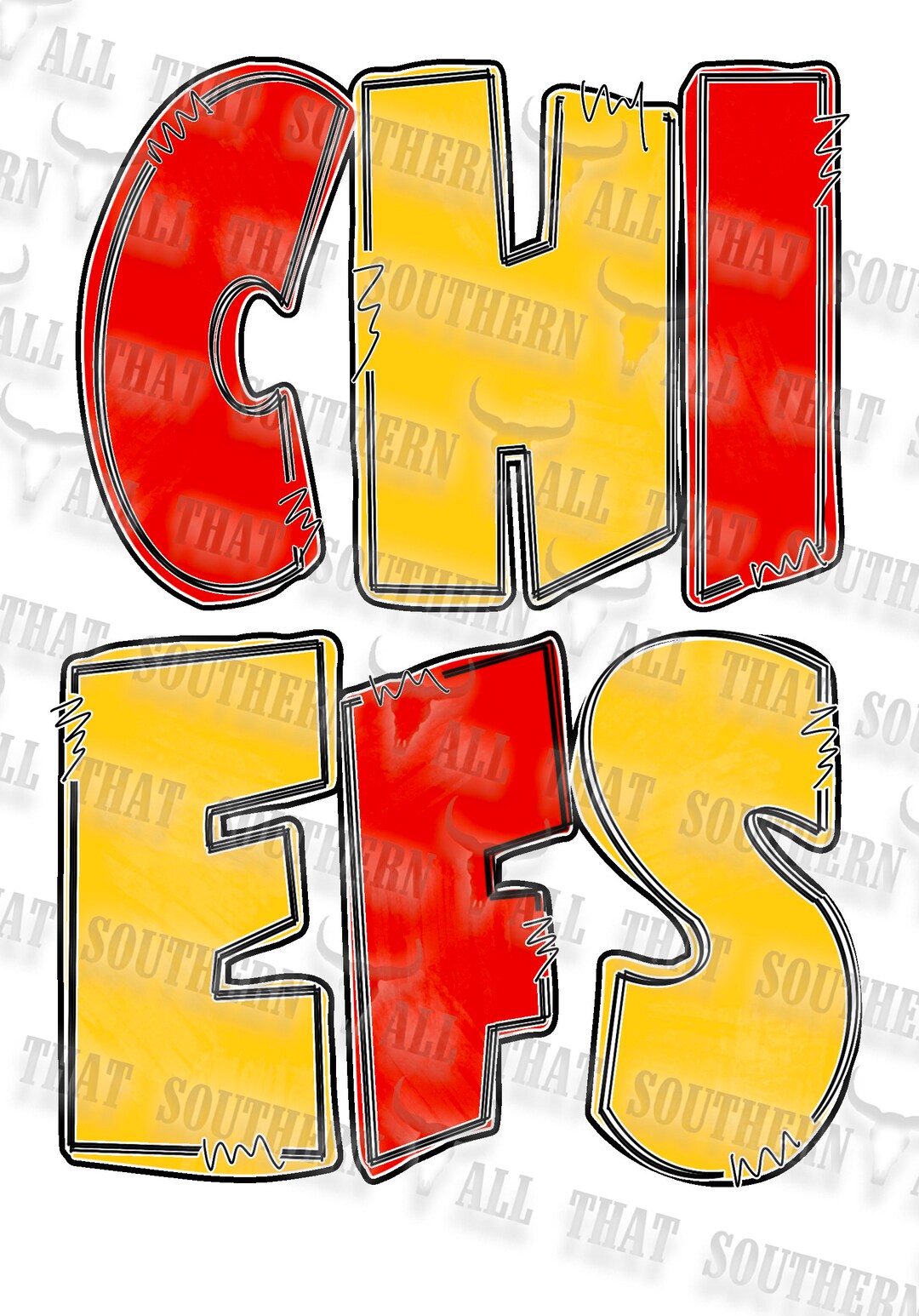 Chiefs Png (digital Download Only) for Sublimation, Bubble Letters - Etsy