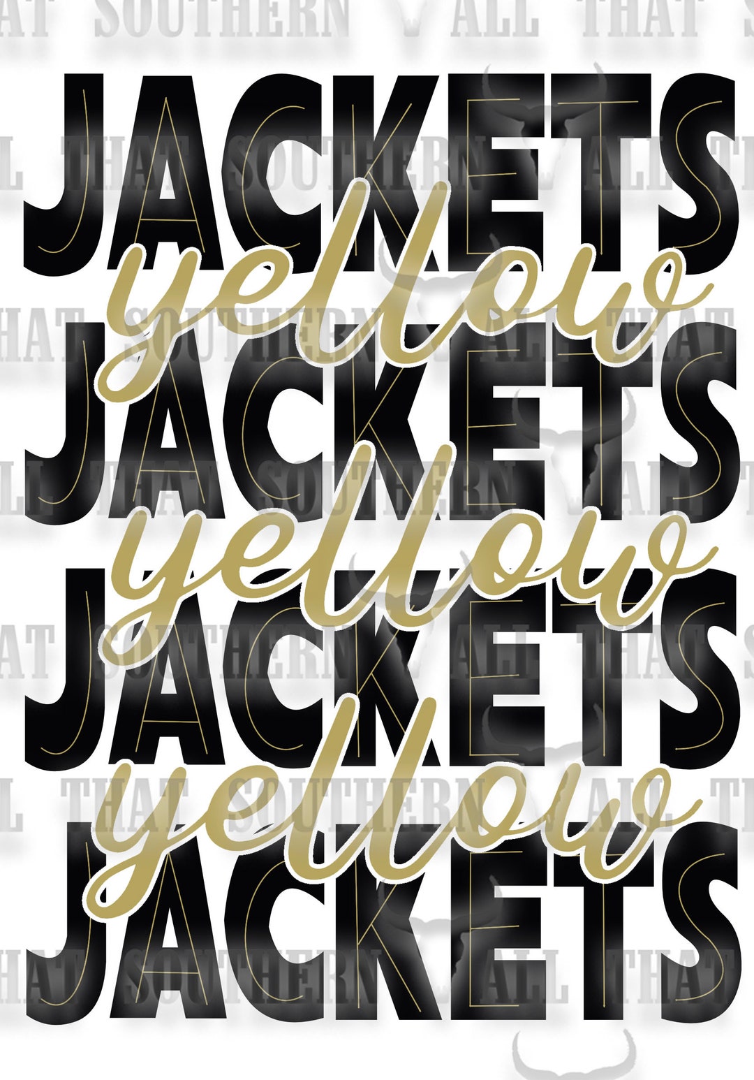 Yellow Jackets Png School Mascot (digital Download Only) for ...