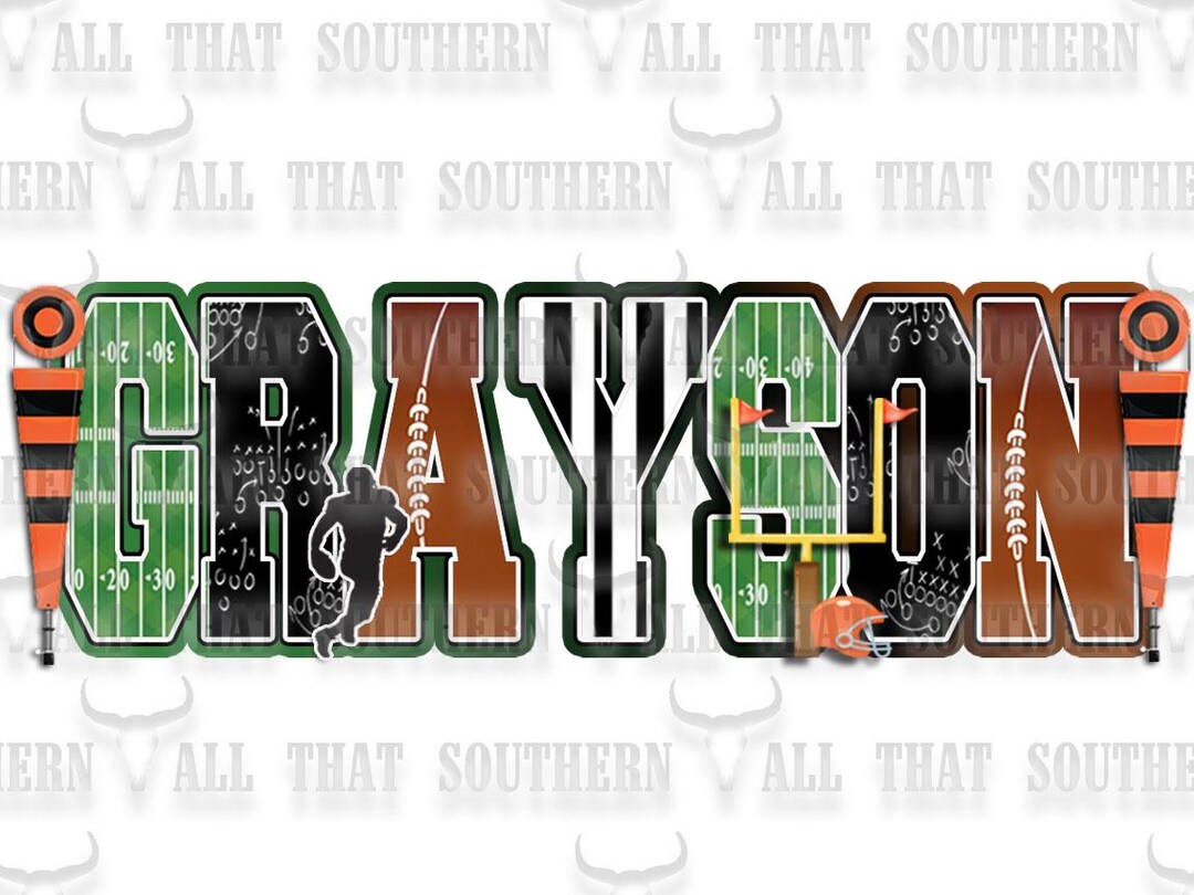 Grayson Football Png Birthday (digital Download Only) - Etsy
