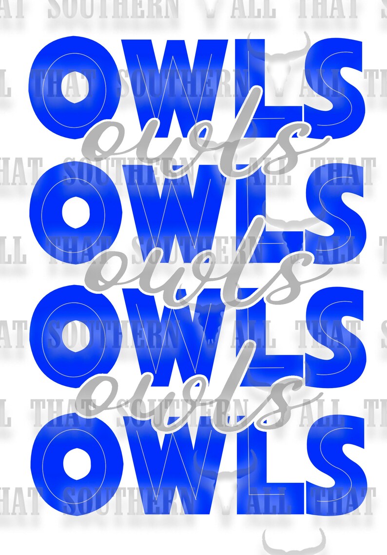 Owls Png School Mascot (digital Download Only) for Sublimation - Etsy