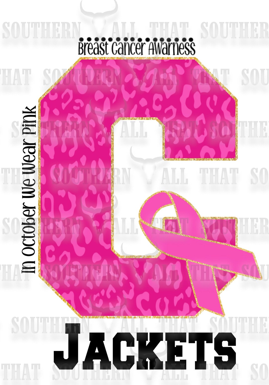 Breast Cancer Awareness Jackets/yellow Jackets Leopard Print 2 PNG ...