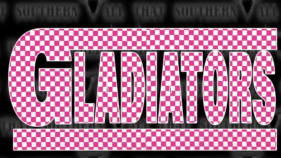 Pink Checkered Gladiators Png Breast Cancer. Pinkout ( Digital Download ...