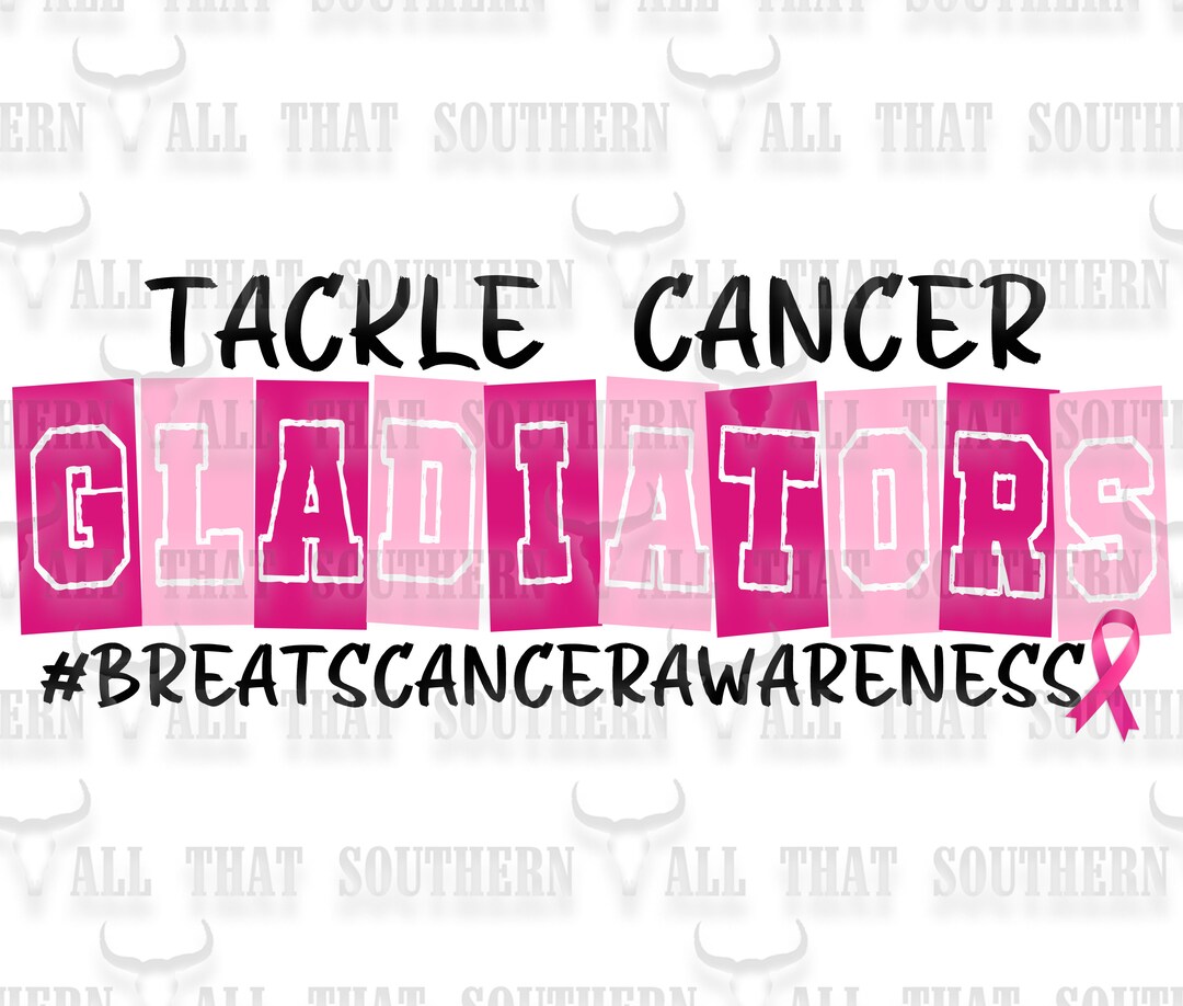 Tackle Cancer Gladiators PNG (digital Download Only) for Sublimation - Etsy