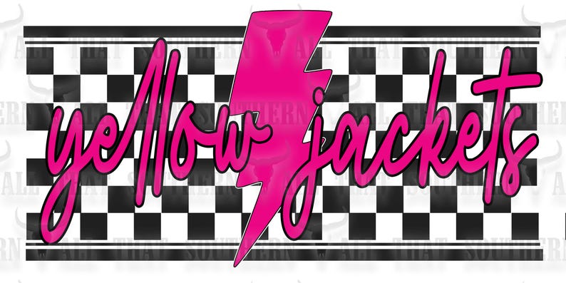 Retro Yellow Jackets Png (digital Download Only) Pink Out Breast Cancer ...