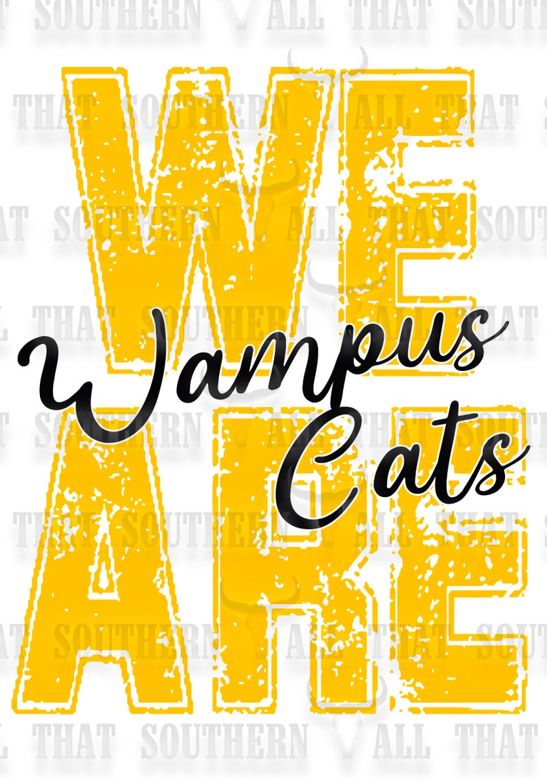 We Are Wampus Cats Png Distressed Png (digital Download Only) for ...