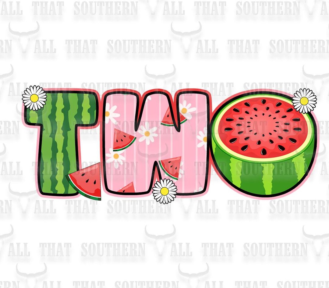 TWO Watermelon Png Birthday (digital Download Only) - Etsy
